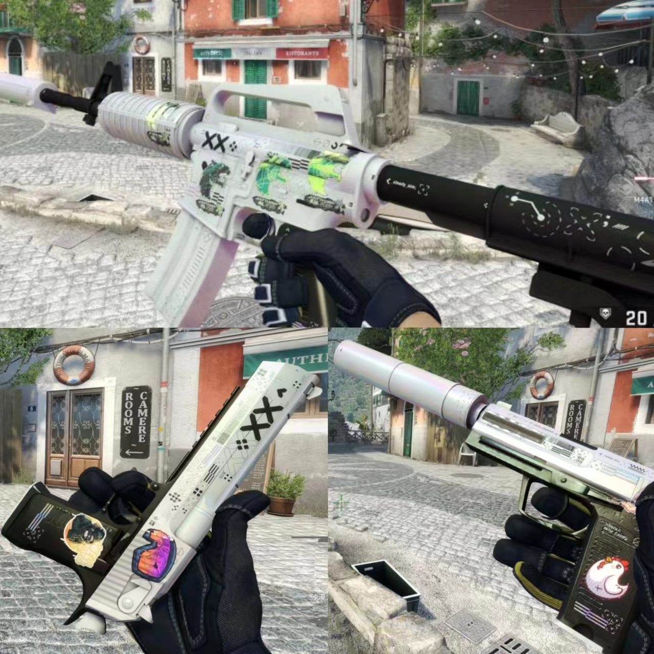 只可5E完美绿色/14科隆大眼龙狙/火蛇/P4星空M9刺刀/印花集全套/一线特工此CSGO账号已出租230次帐号出租-租号玩