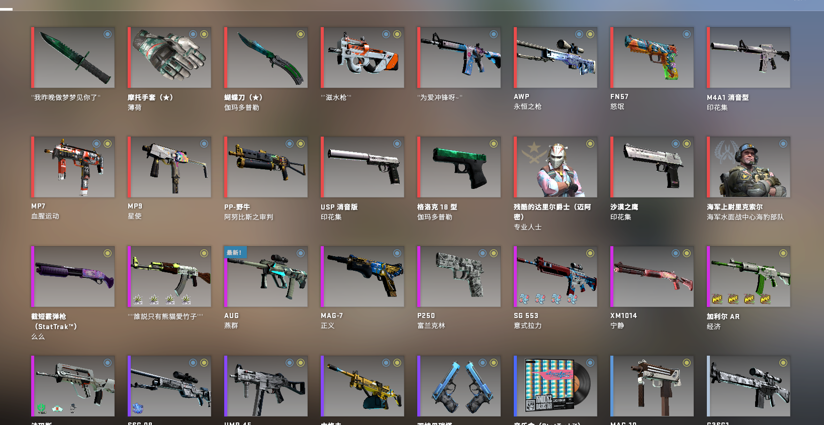 5E优先完美绿色/无损薄荷/永恒/伪绿宝石M9湖蓝P3蝴蝶刀/绿宝石格洛克/水栽竹/反冲精英/印花集此CSGO账号已出租1069次帐号出租-租号玩