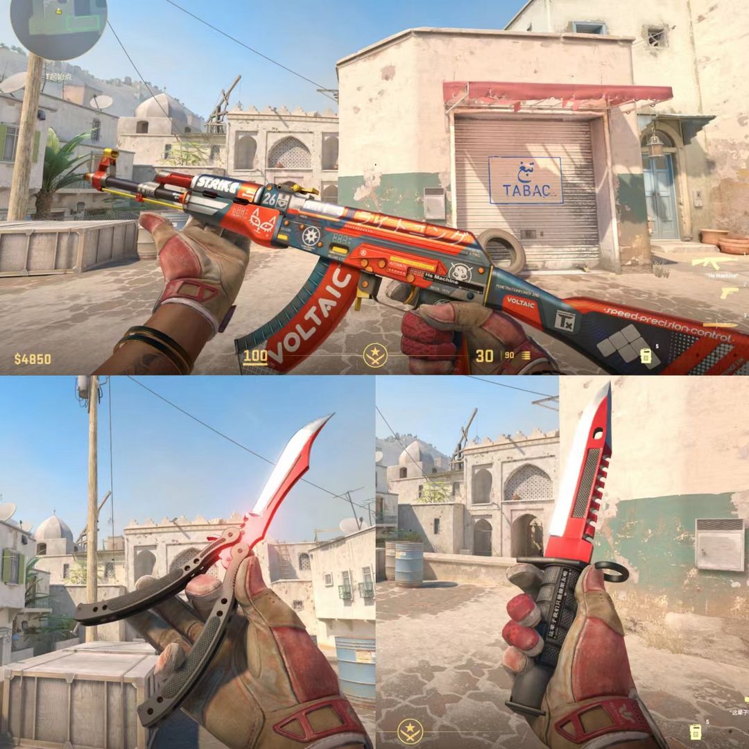 可完美5e 自动化蝴蝶刀 自动化M9刺刀 弹弓运动手套 ak血腥运动 印花集此CSGO账号已出租696次帐号出租-租号玩