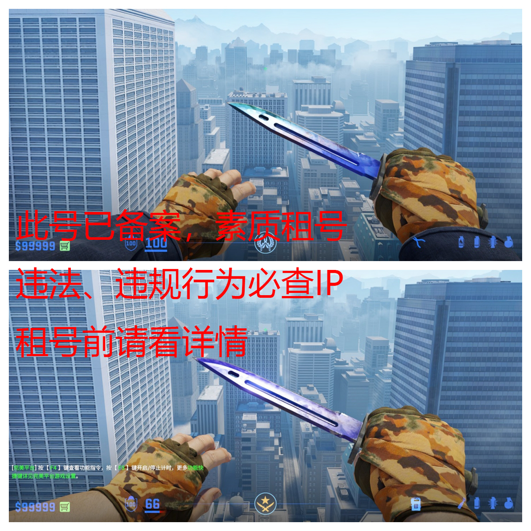 单官匹 崭新刺刀多普勒P3/P4 裹手恶土 无损火神AK 二西莫夫AWP 神来之作M4 豪华枪皮多此CSGO账号已出租55次帐号出租-租号玩