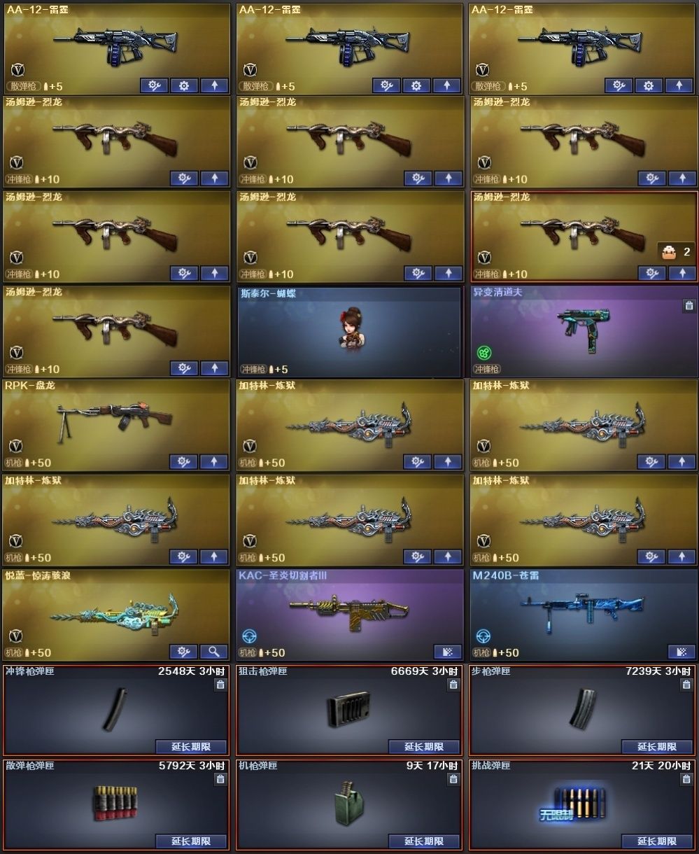 G36C/幻神5皮/宠儿+N9+冠军之幻/生化全装+蝴蝶/传说光耀/蝴蝶刀此穿越火线账号已出租121次帐号出租-租号玩